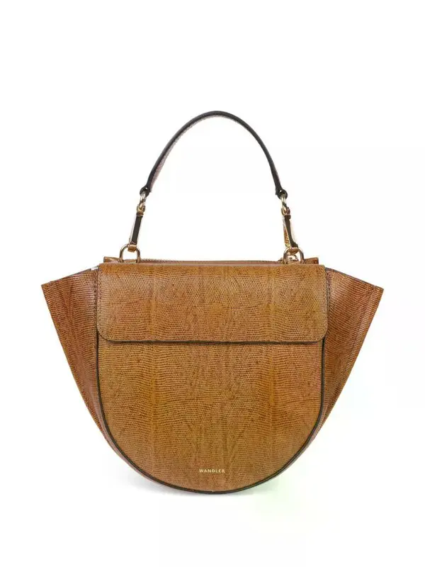 WANDLER Mini Hortensia Leather Tote Bag - Brown