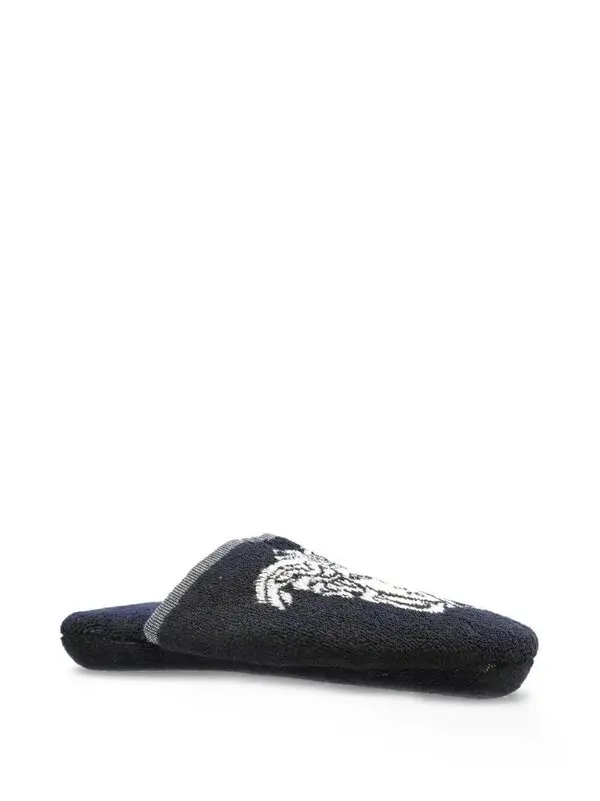 Versace Cotton Terry Jacquard Medusa Slippers - Blue