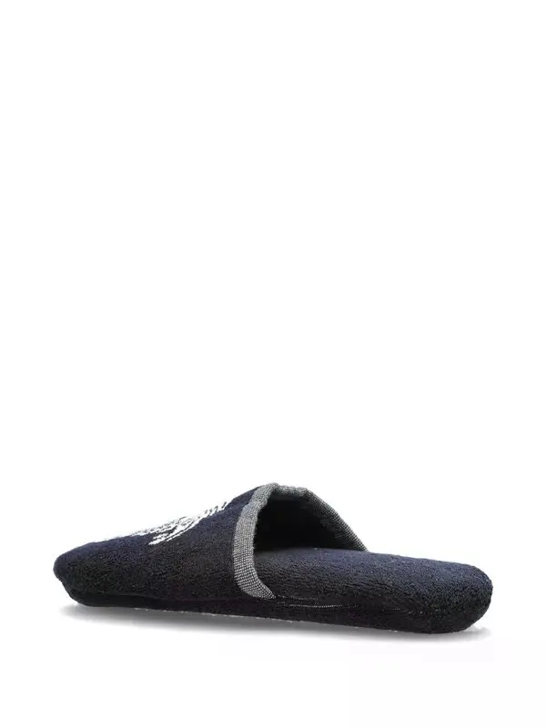 Versace Cotton Terry Jacquard Medusa Slippers - Blue