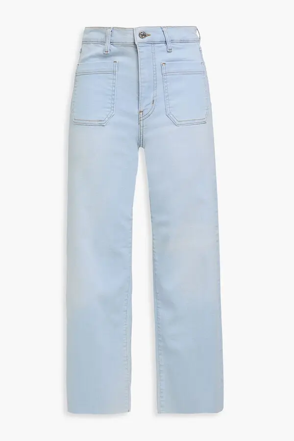 FRAME Anchor Cropped High-rise Wide-leg Jeans