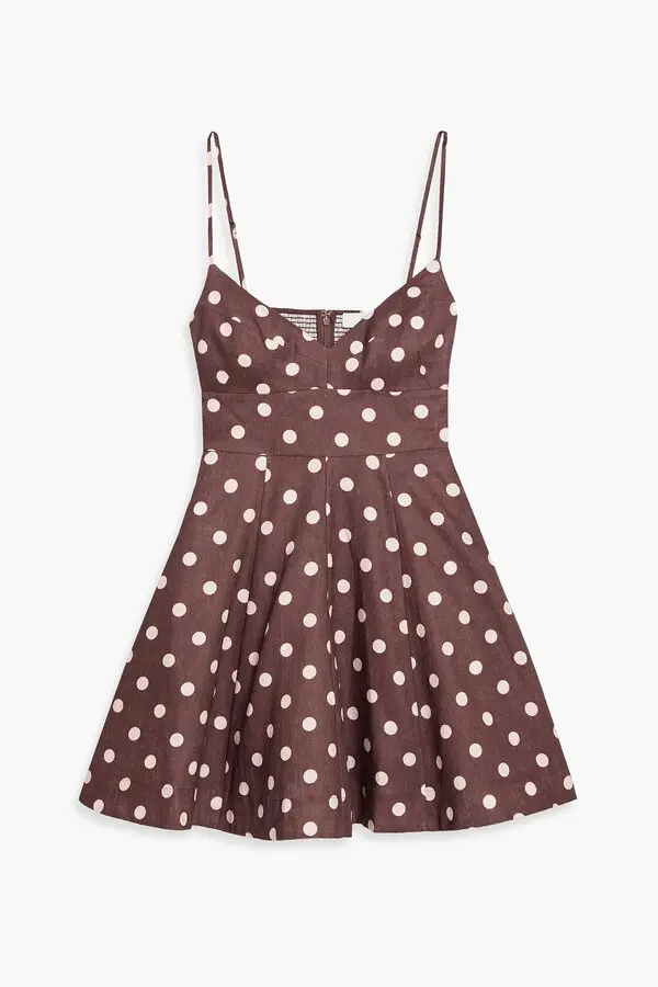 Zimmermann Polka Dot Linen Mini Dress