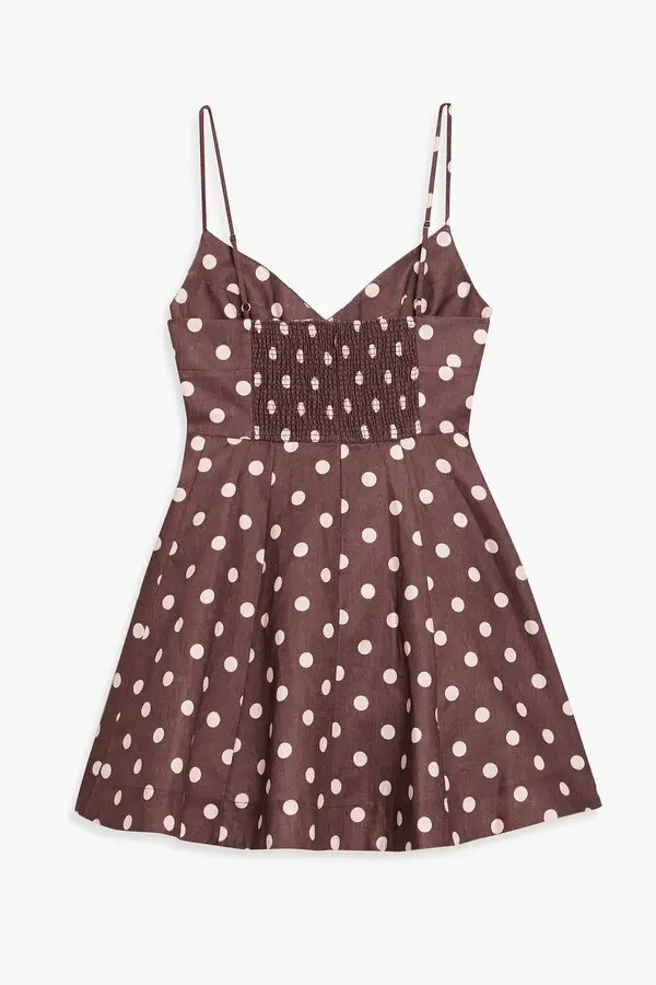 Zimmermann Polka Dot Linen Mini Dress