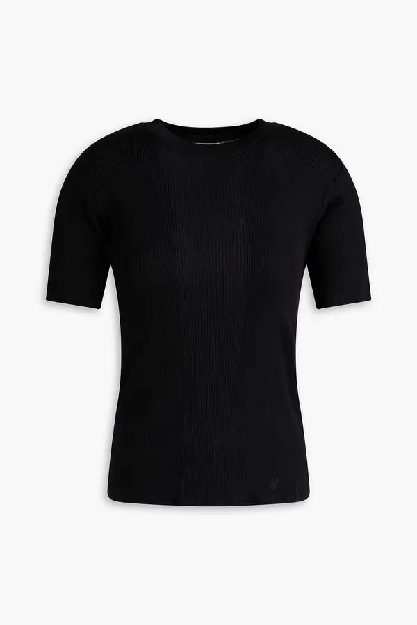 Loulou De Saison Avalyn Ribbed Cotton-jersey Top - Black