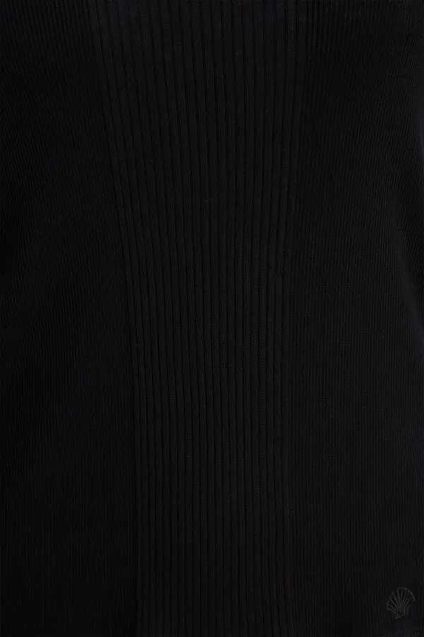 Loulou De Saison Avalyn Ribbed Cotton-jersey Top - Black