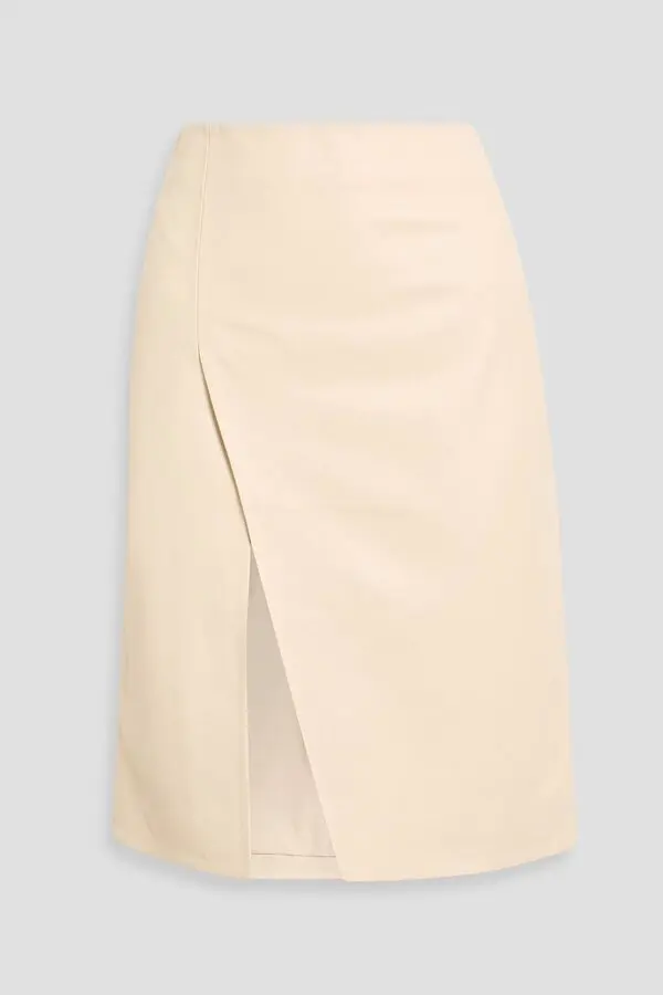 Loulou De Saison Ekare Leather Skirt - Cream