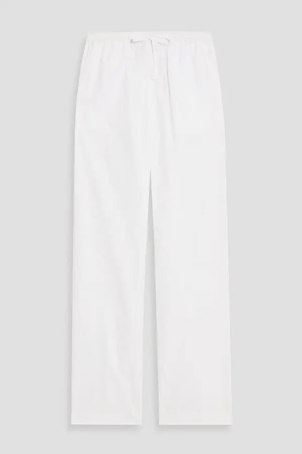 Loulou De Saison Sero Striped Cotton-poplin Pants - White