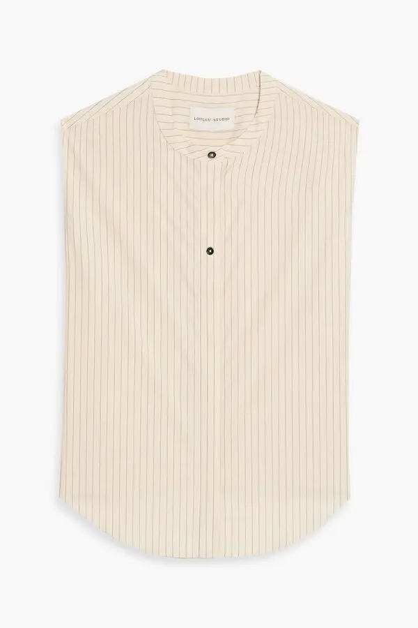 Loulou De Saison Hale Cotton-poplin Top - Ivory