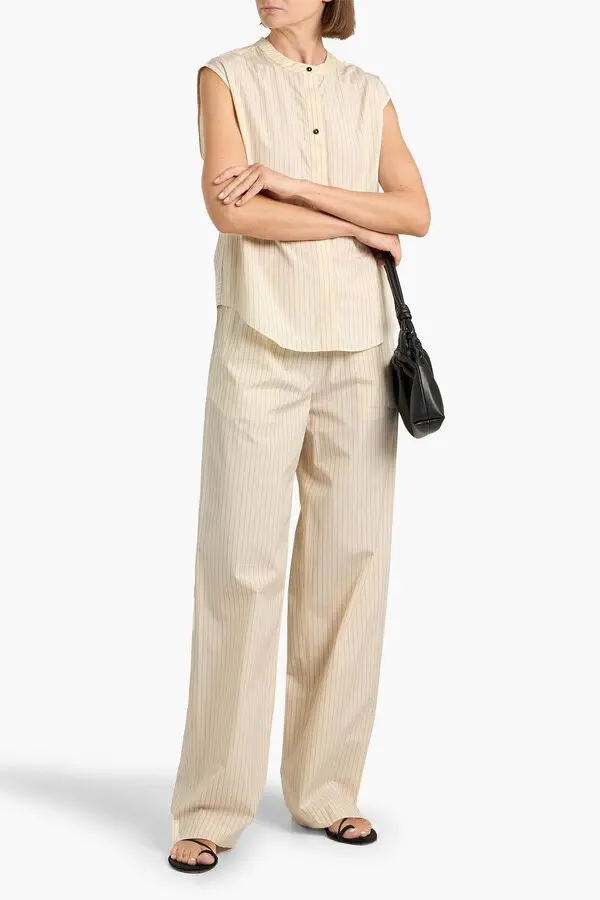 Loulou De Saison Hale Cotton-poplin Top - Ivory