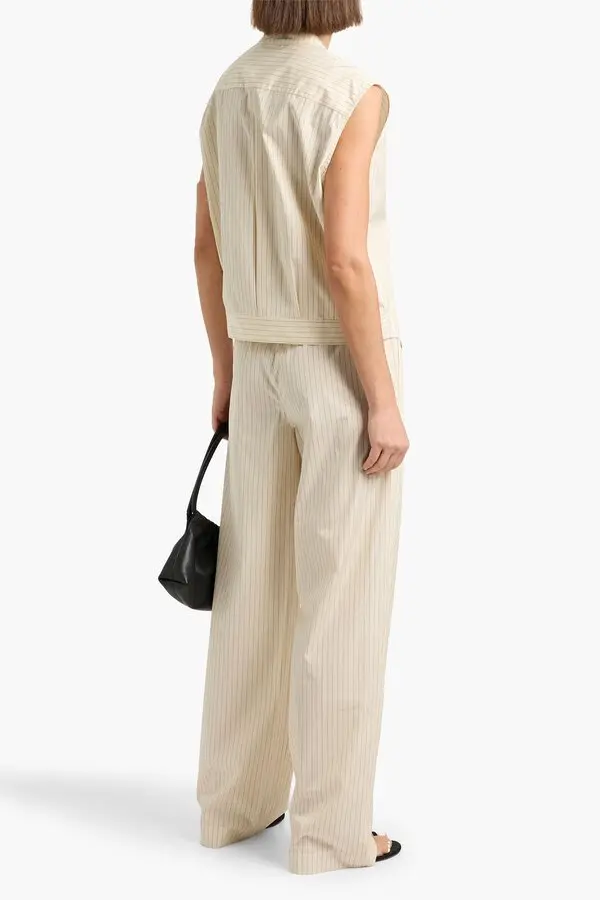 Loulou De Saison Hale Cotton-poplin Top - Ivory