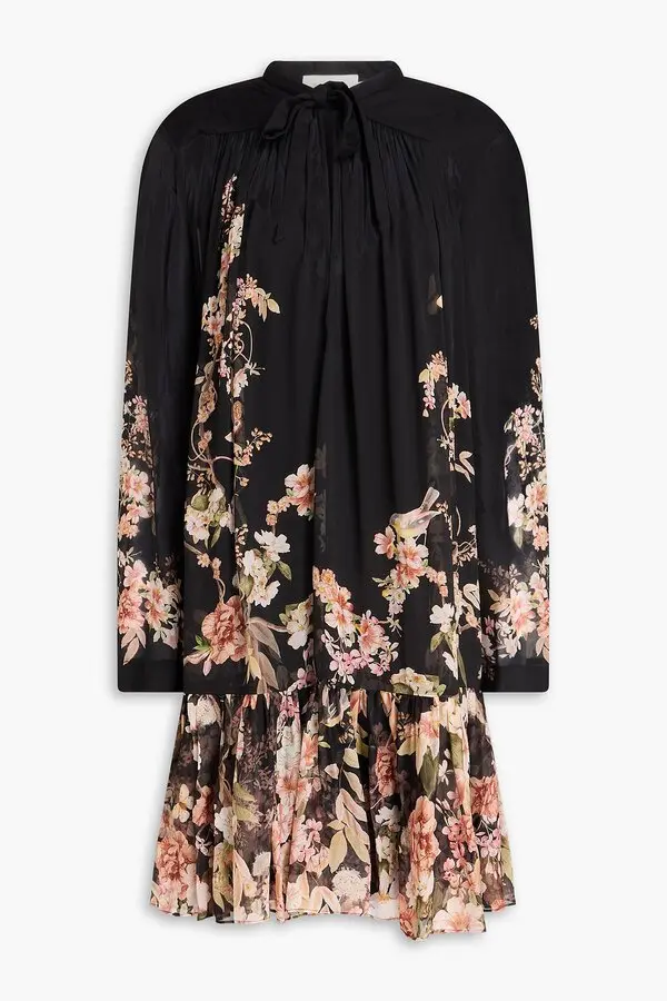 Zimmermann Floral-print Georgette Mini Dress