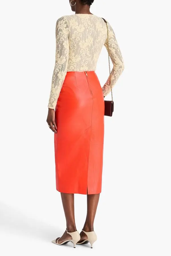 Zimmermann Leather Midi Skirt