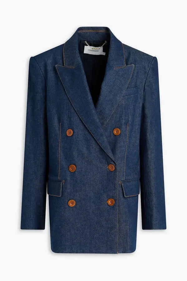 Zimmermann Double-breasted Denim Blazer