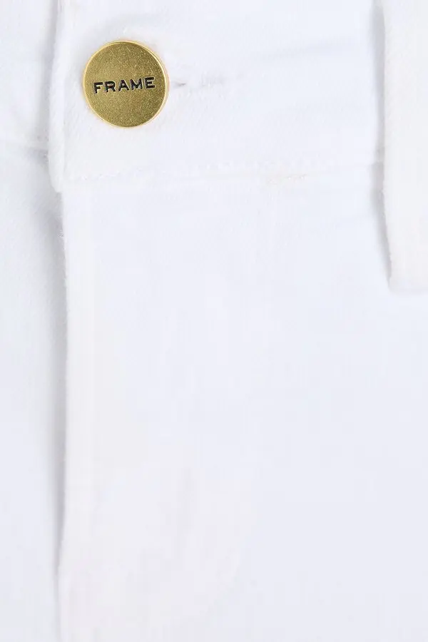 FRAME Le High Straight High-rise Jeans - White