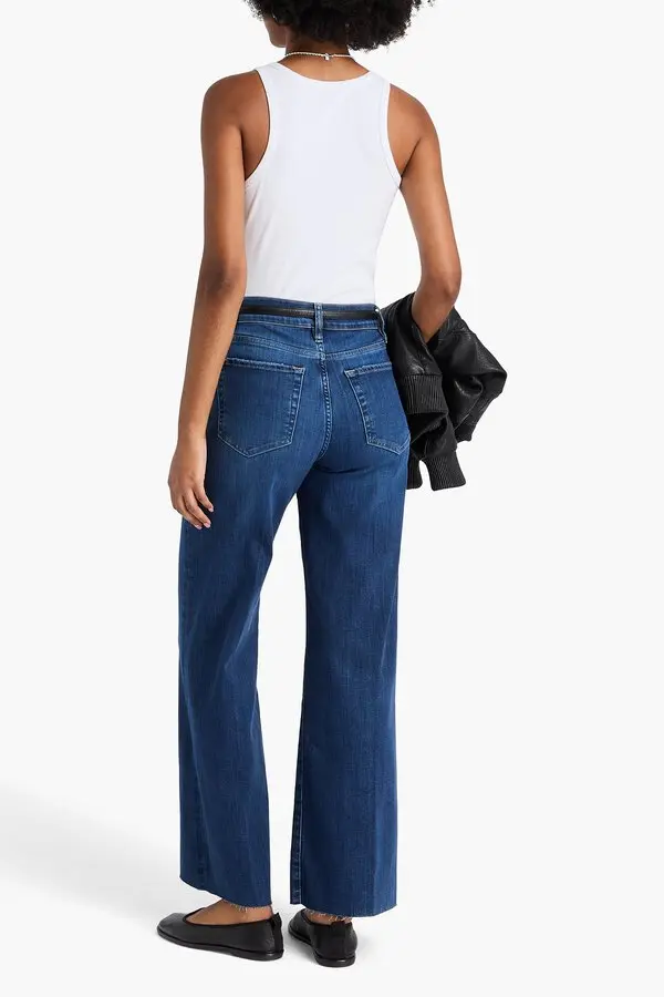 FRAME Le Slim Palazzo High-rise Wide-leg Jeans - Mid Denim