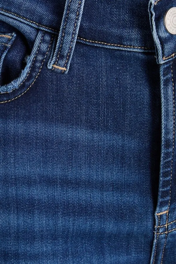 FRAME Le Slim Palazzo High-rise Wide-leg Jeans - Mid Denim