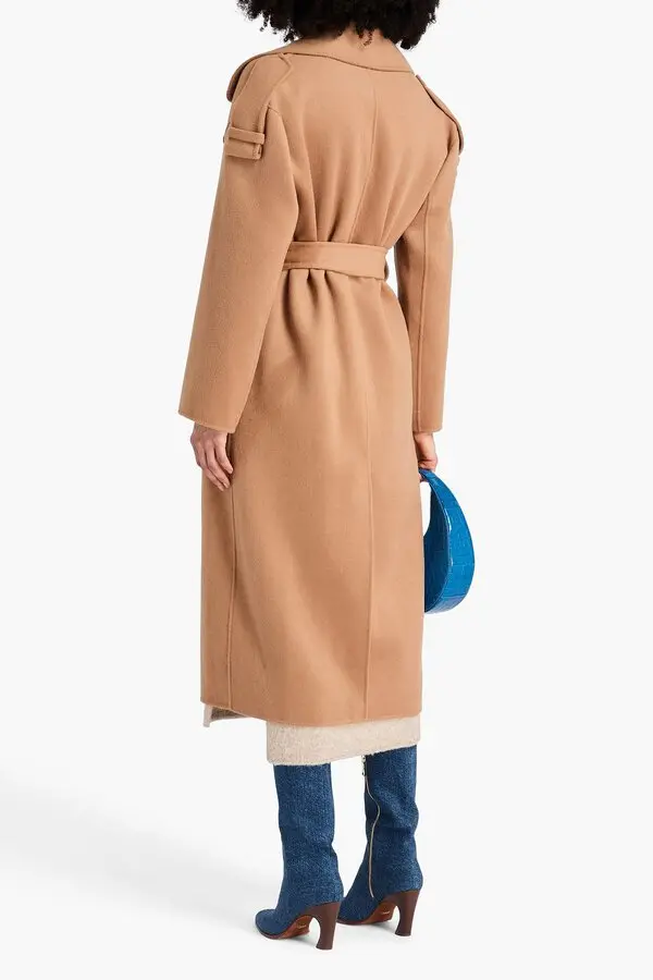 Zimmermann Belted Brushed Wool-blend Felt Coat