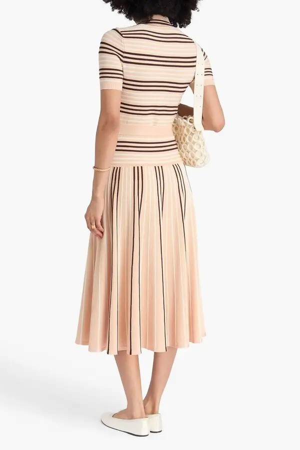 Zimmermann Striped Knitted Midi Skirt