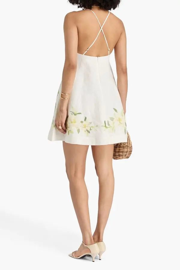 Zimmermann Floral-print Linen Mini Dress