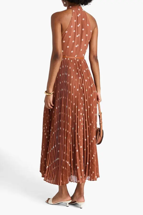 Buy Zimmermann Polka-dot Georgette Midi Dress - Brown At 49% Off |  Editorialist