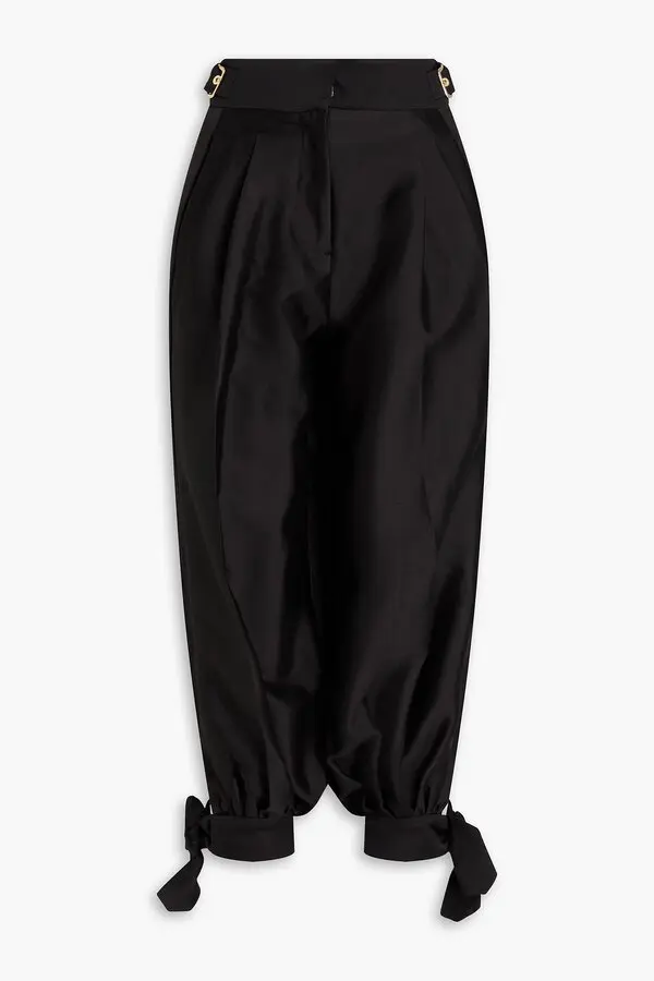 Zimmermann Cropped Wool And Silk-blend Tapered Pants