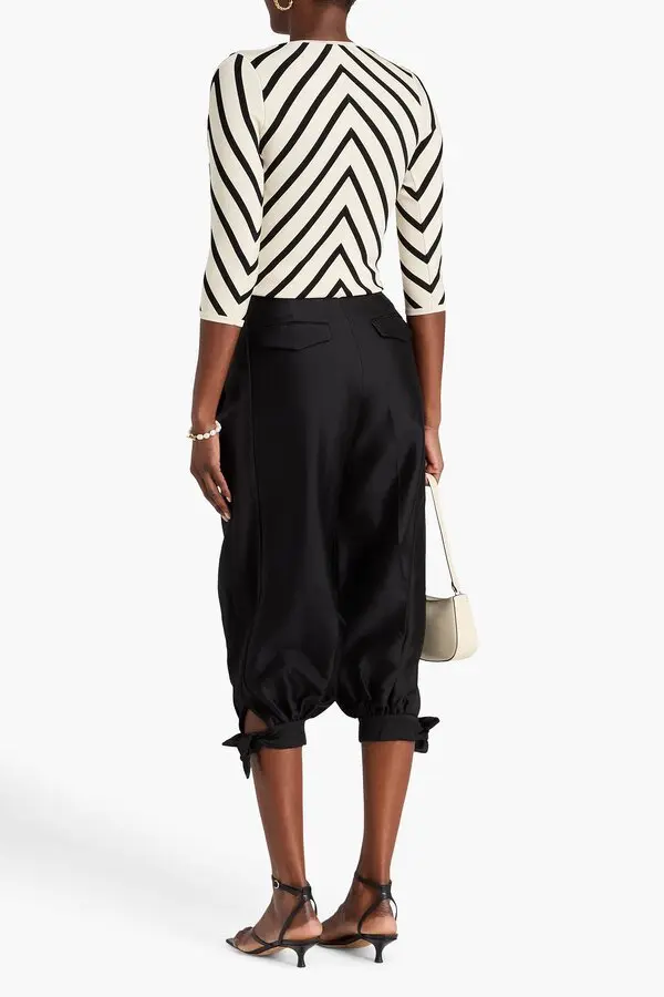 Zimmermann Cropped Wool And Silk-blend Tapered Pants