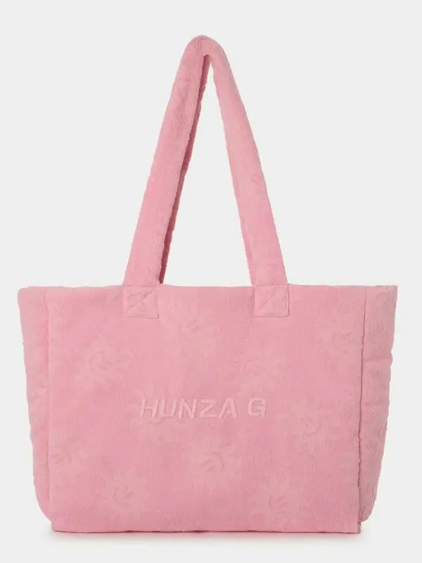 Hunza G Towelling Beach Tote - Pink