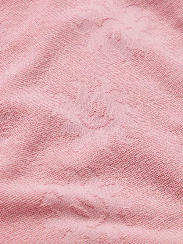 Hunza G Towelling Hooded Poncho - Pink