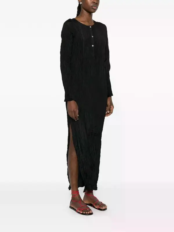 P.a.r.o.s.h Button-fastening Textured Midi Dress