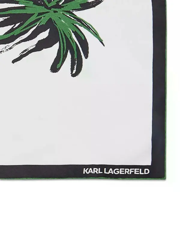 Karl Lagerfeld K/signature Villa De Vigie Silk Scarf - White