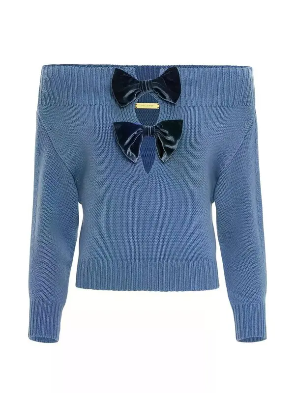 Hellessy Bow Off-shoulder Sweater