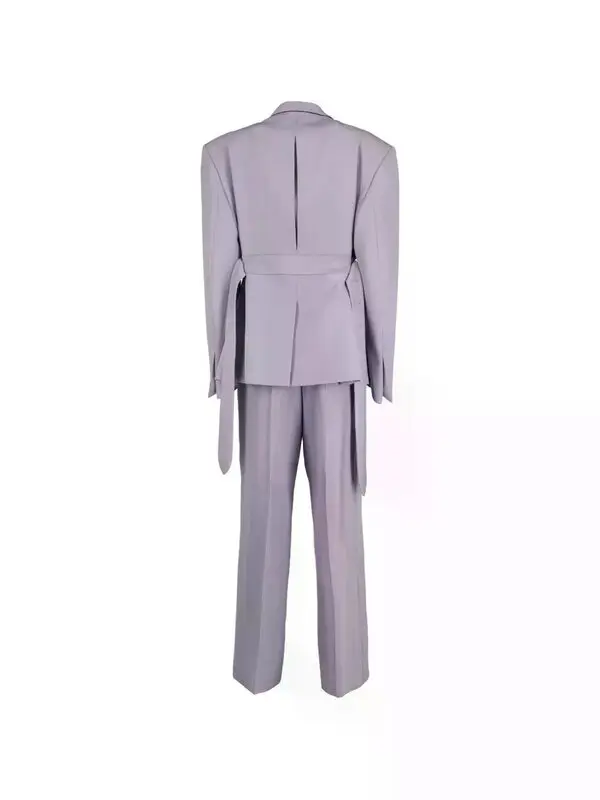LOUIS VUITTON Double-layer Belted Wool Suit