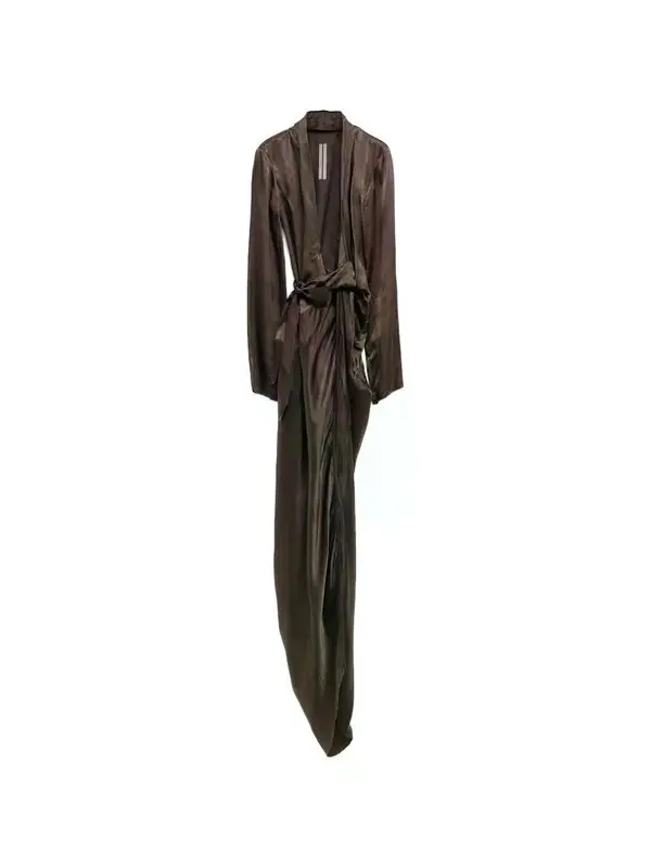 Rick Owens Self-tie Asymmetric Dress - Brown
