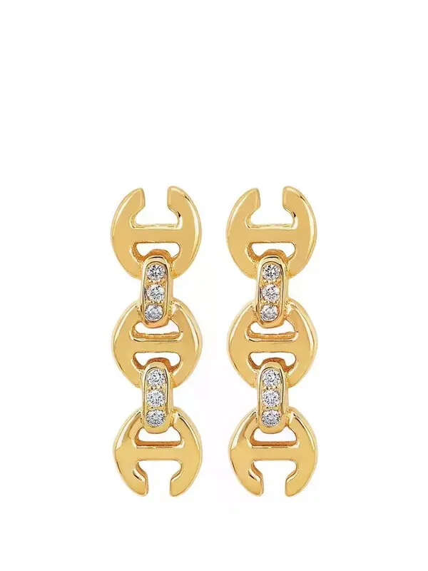 Hoorsenbuhs Diamond Charm Earrings - Gold