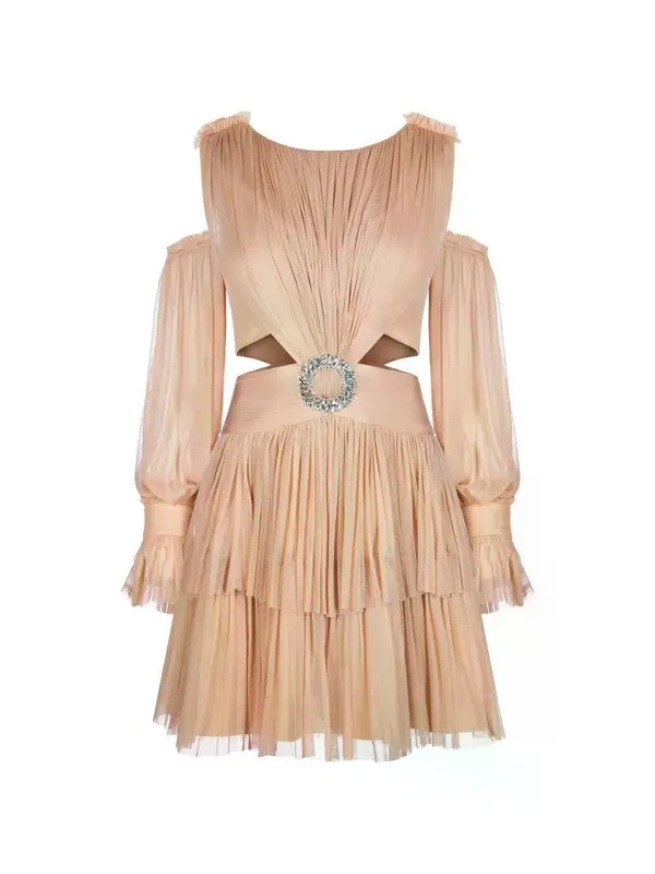 IMROSKA Daisy Cut-out Mini Dress