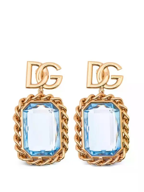 Dolce & Gabbana Chain Trim Drop Earrings - Gold