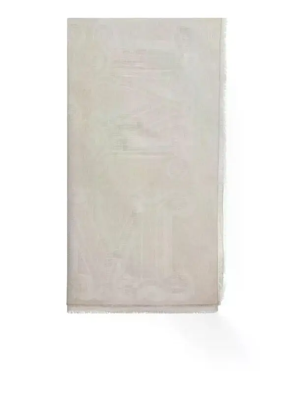 Max Mara Logo-jacquard Scarf - Neutrals