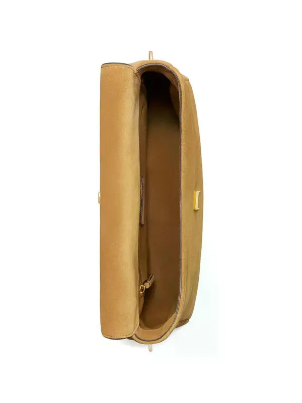 Tory Burch Charlie Leather Shoulder Bag - Neutrals