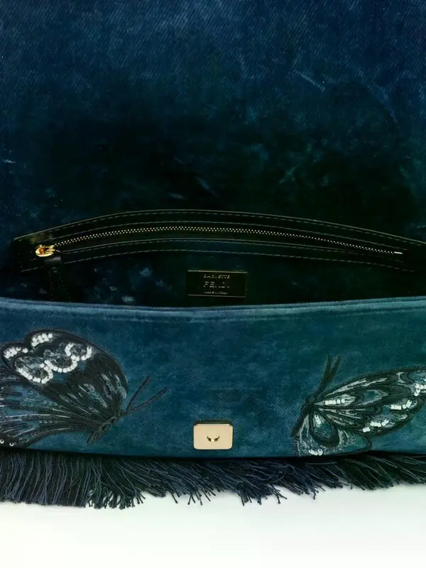 Fendi Butterfly Fringe Baguette