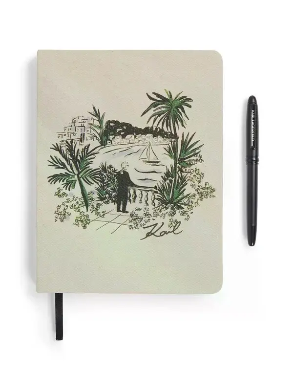 Karl Lagerfeld Villa La Vigie Notebook And Pen Two-pice Set - Neutrals