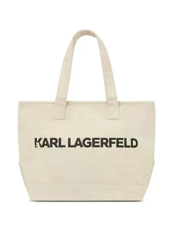 Karl Lagerfeld Logo-detail Tote Bag - Neutrals