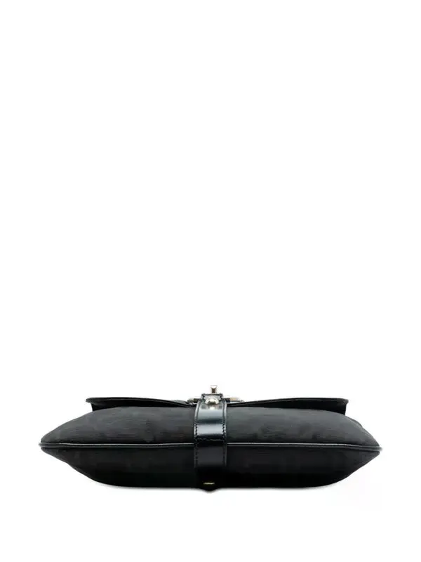 Fendi 2000-2010 Zucca Canvas Chef Zip Crossbody Bag - Black