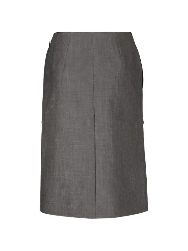 Fendi Straight Midi Skirt - Grey