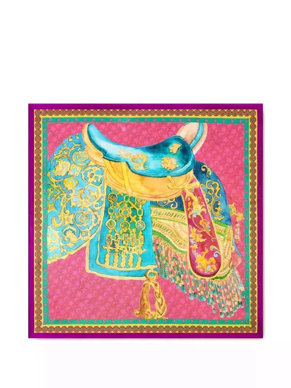 Shanghai Tang Tang Foulard Printed Scarf - Pink