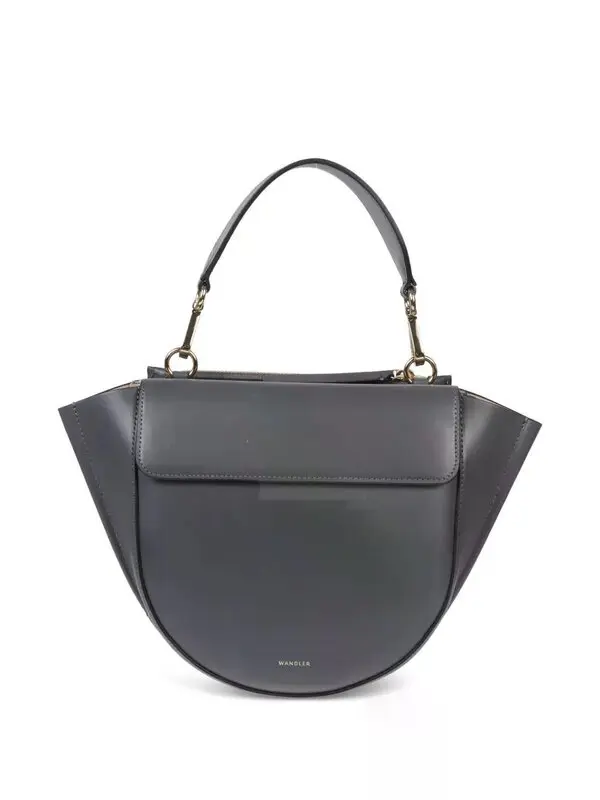 WANDLER Hortensia Flap-pocket Shoulder Bag - Grey