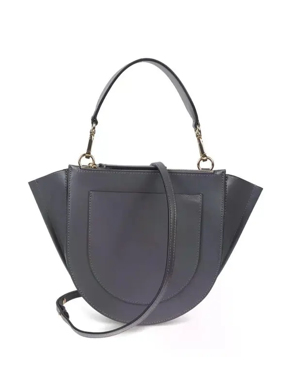 WANDLER Hortensia Flap-pocket Shoulder Bag - Grey