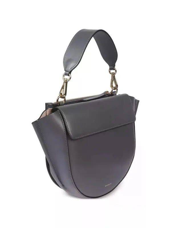 WANDLER Hortensia Flap-pocket Shoulder Bag - Grey