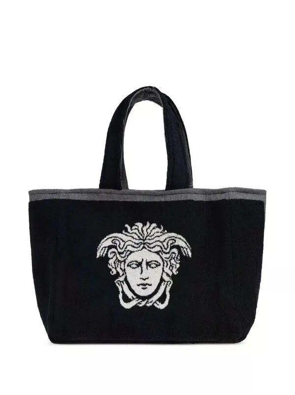 Versace Medusa Cotton-terry Tote Bag - Blue