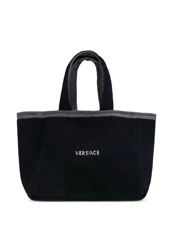 Versace Medusa Cotton-terry Tote Bag - Blue