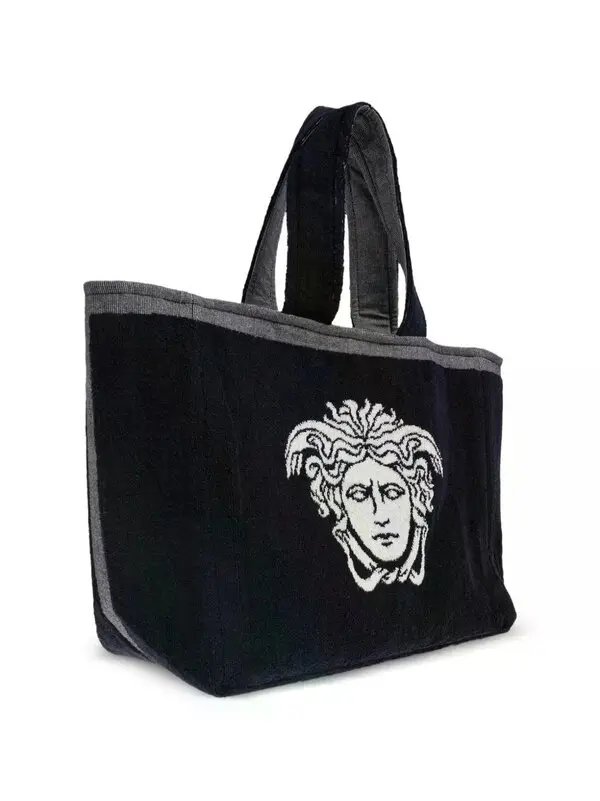 Versace Medusa Cotton-terry Tote Bag - Blue
