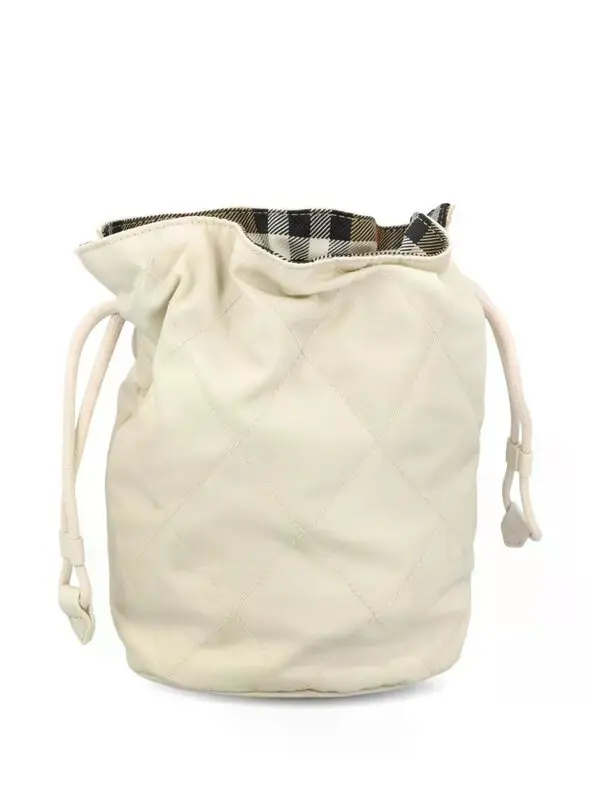 Burberry Mini Logo-plaque Bucket Bag - Neutrals